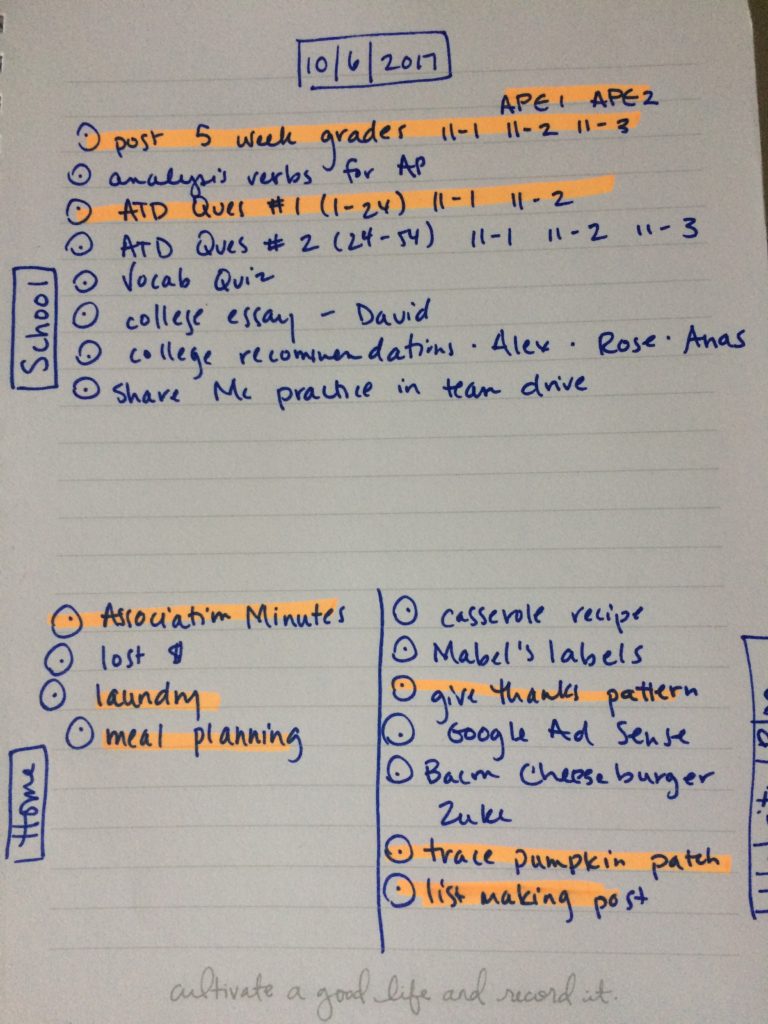 The Art of List Making - The Semiconservative Granola Girl